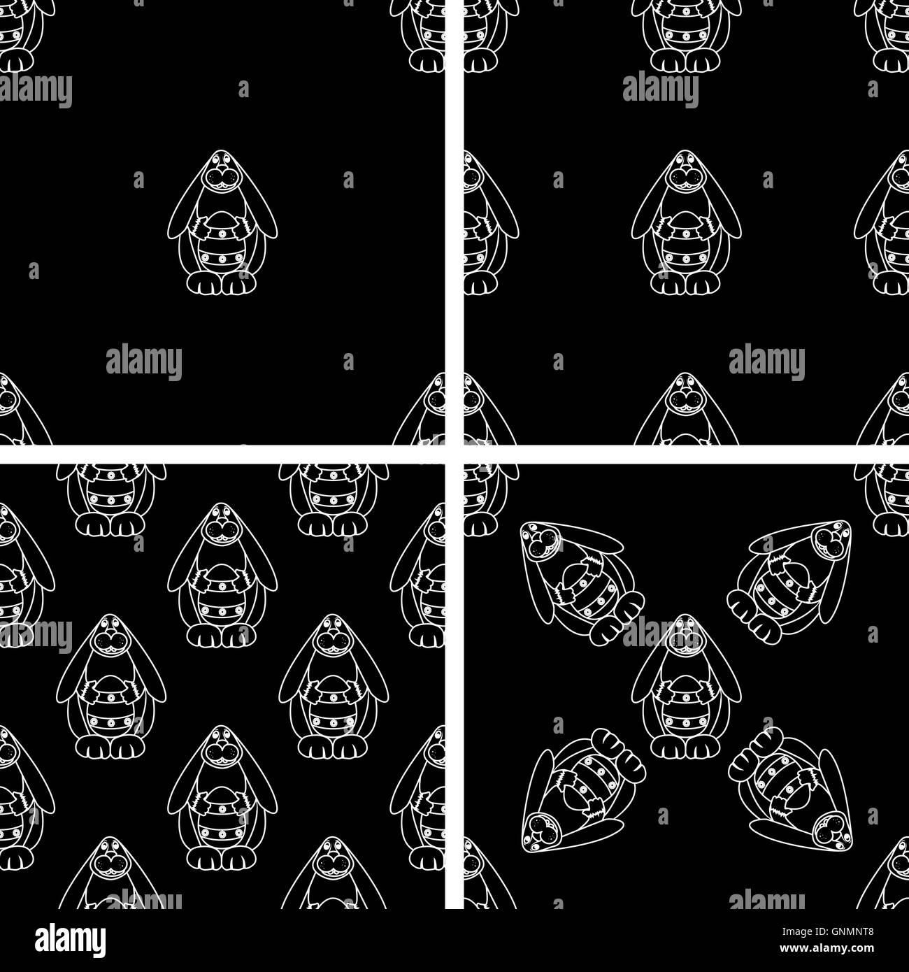 Kids drawing style seamless Black and White Stock Photos & Images - Alamy