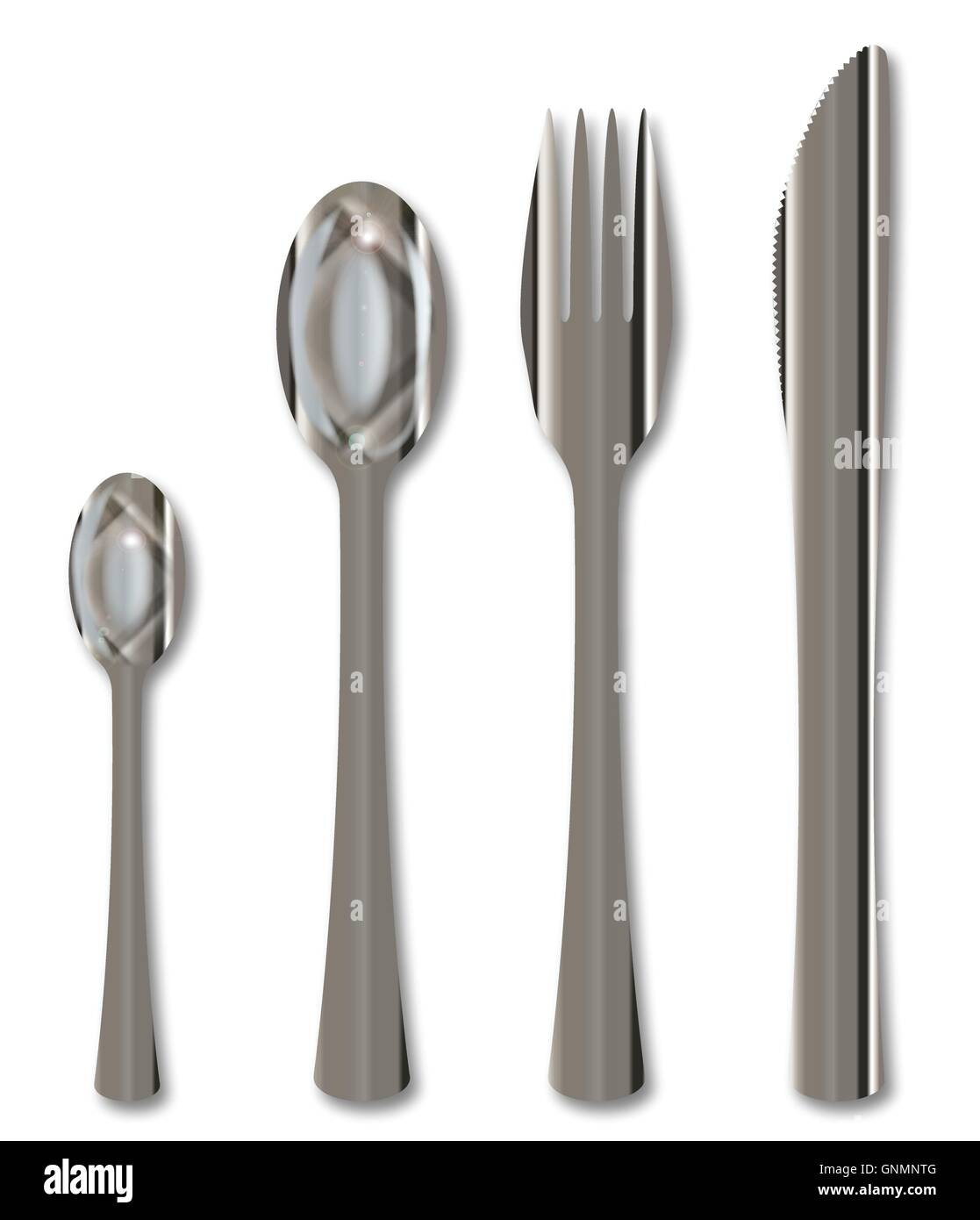 Silver service cutlery Cut Out Stock Images & Pictures - Alamy