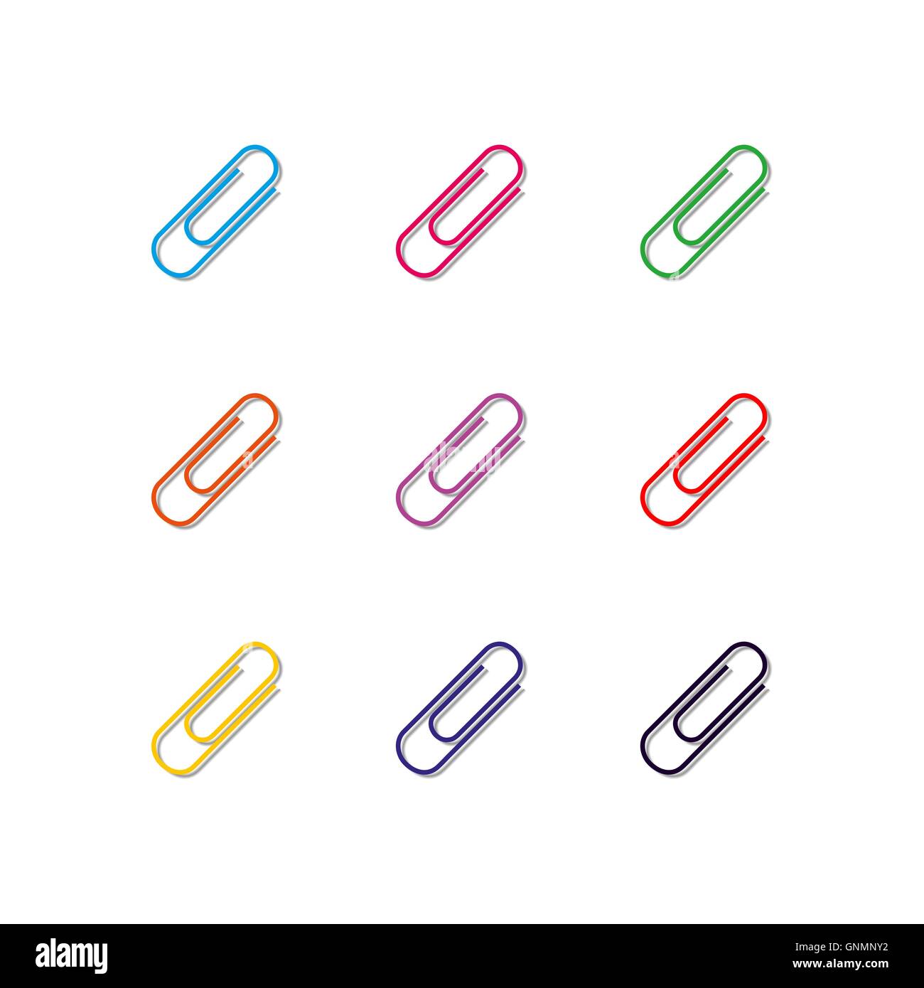 Office equipment paper clips Stock Vector Images - Alamy