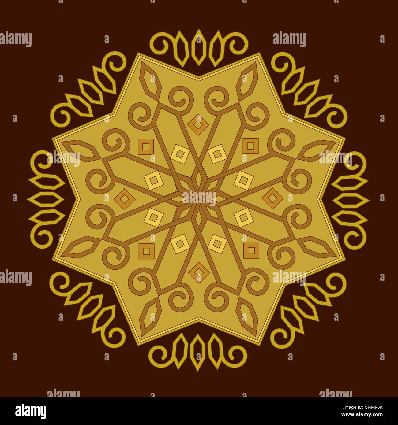 Gold lotus flower mandala Stock Vector Images - Alamy