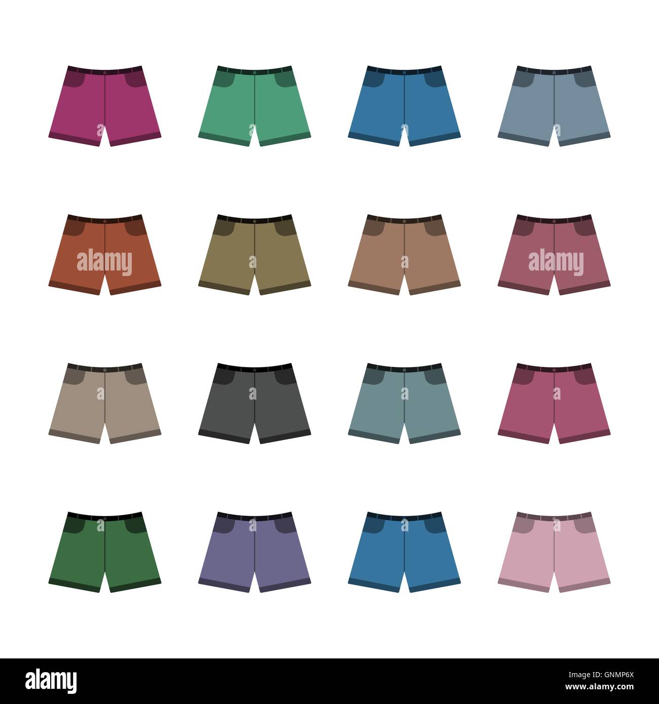Set of colored shorts, vector illustration Stock Vector Image & Art - Alamy