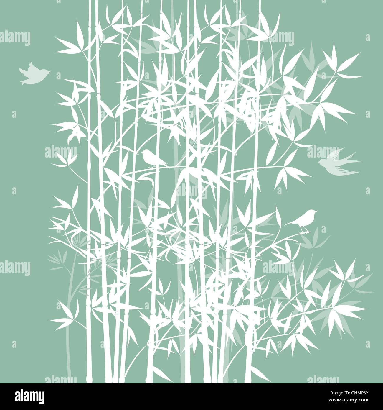 Bamboo with birds Stock Vector Image & Art - Alamy
