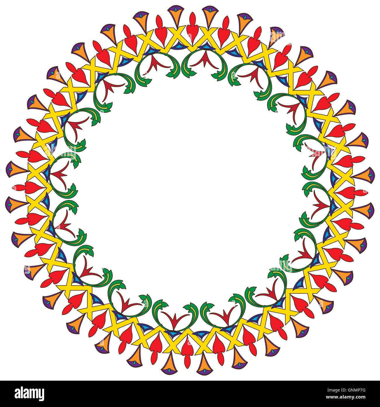 Vector colorful round lace frame Stock Vector Image & Art - Alamy
