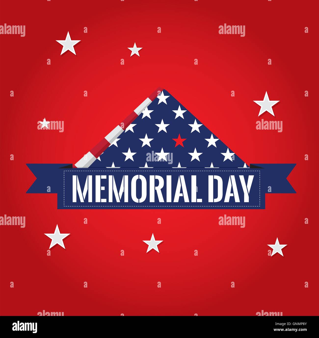 Isolated napkin with some stars on a red background for memorial day ...