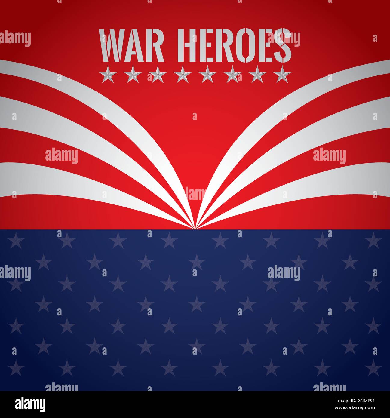 Red background with text and stars for memorial day celebrations Stock ...