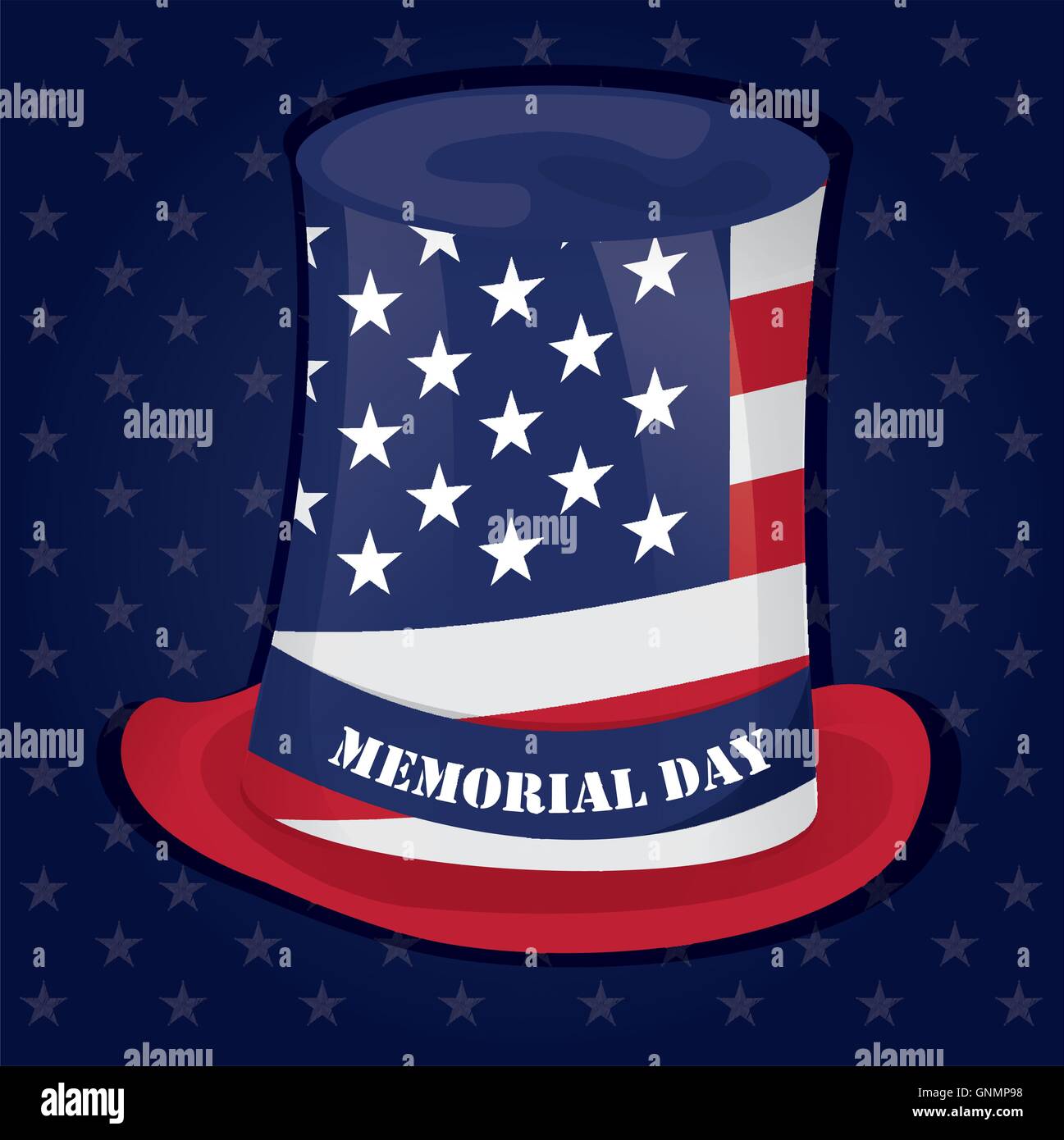 Isolated traditional american hat with text and the american flag for ...