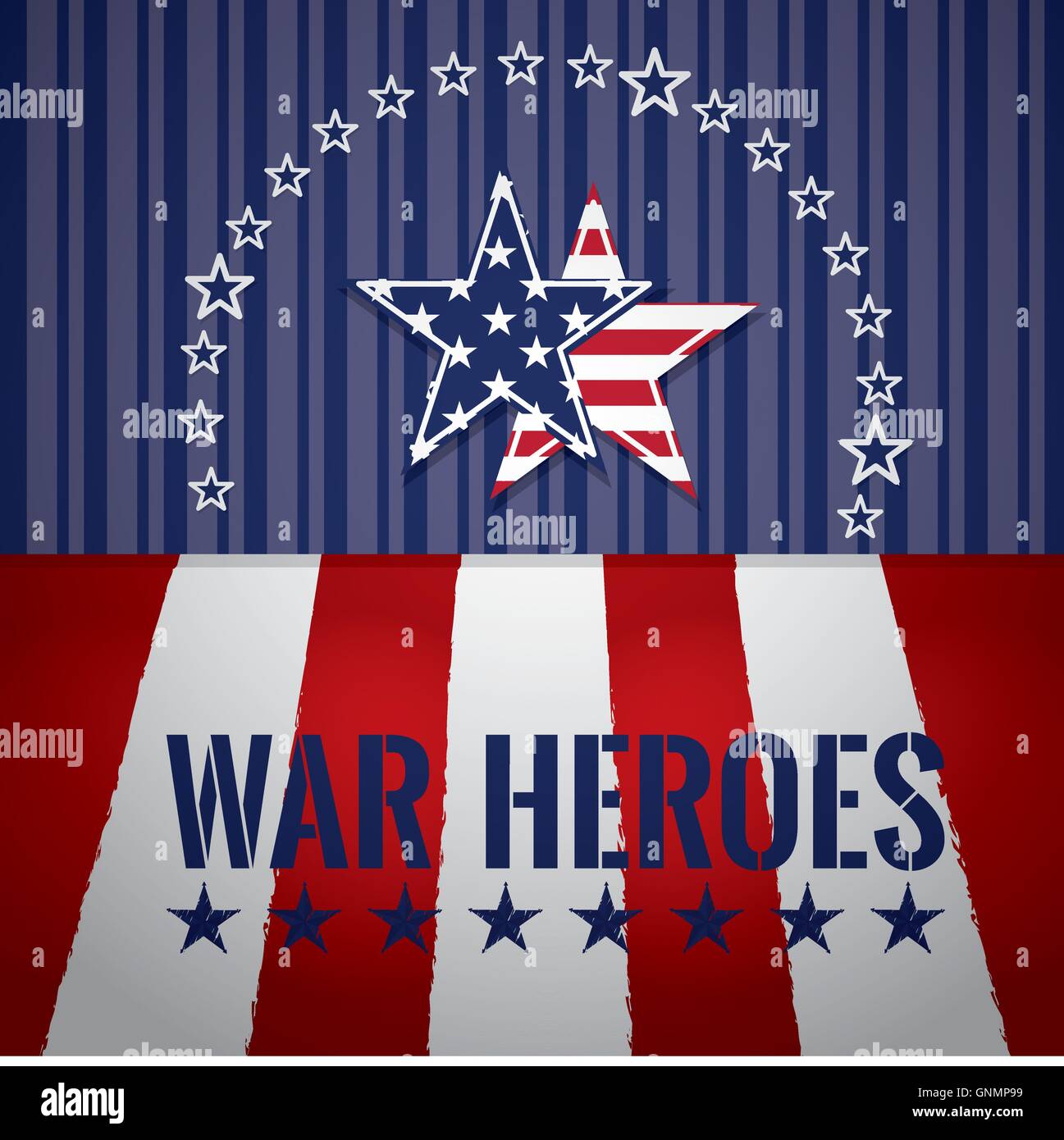 Colored background with text and stars for memorial day celebrations ...