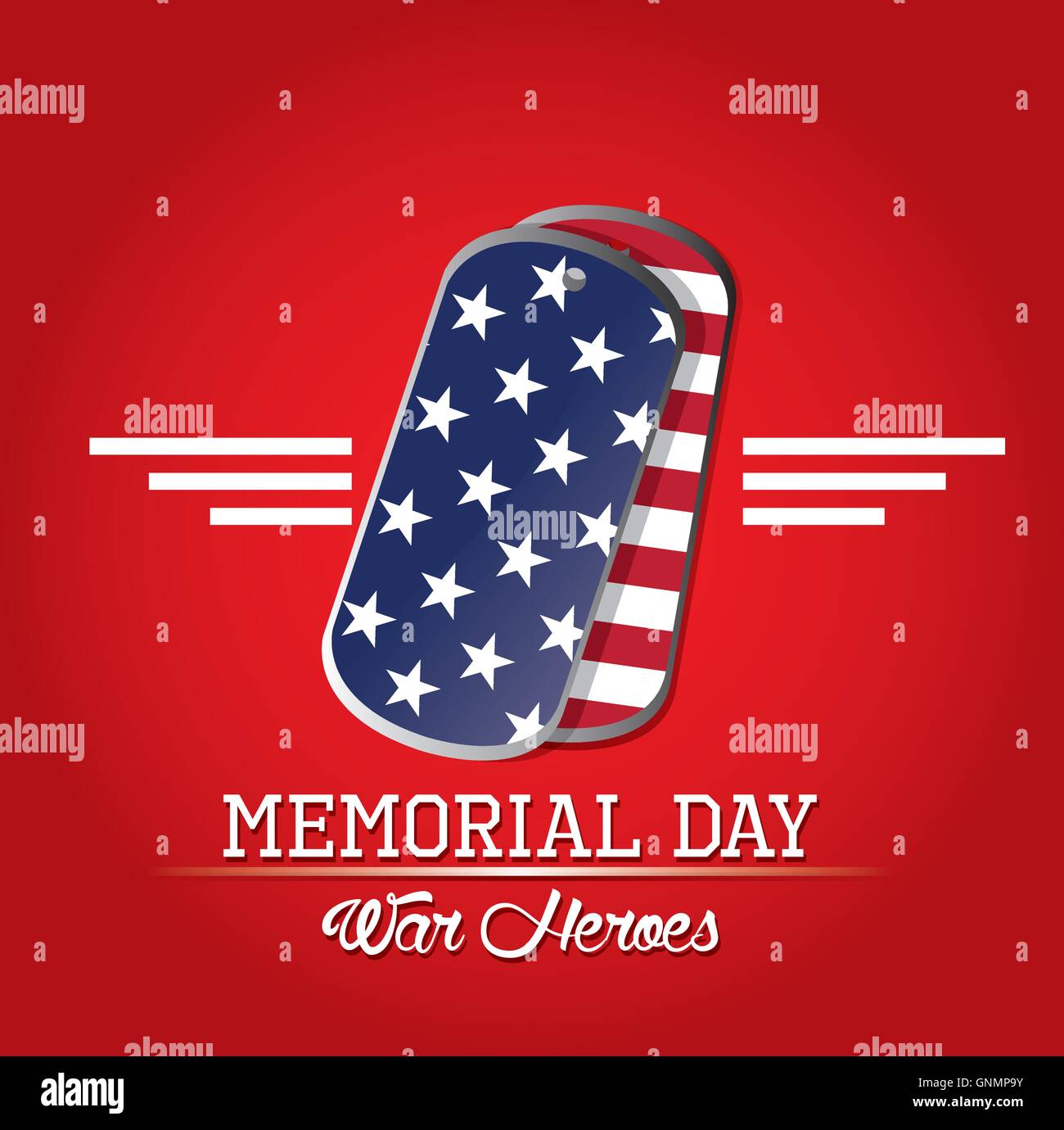 Isolated pair of medals with textures on a red background for memorial ...