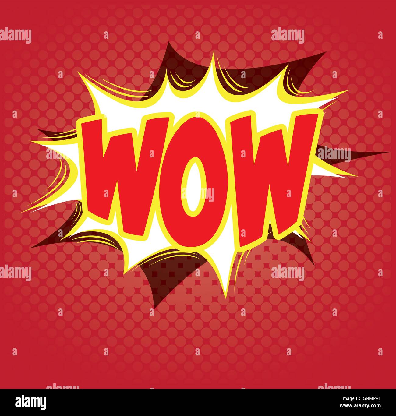 Isolated comic expression on a red textured background Stock Vector ...