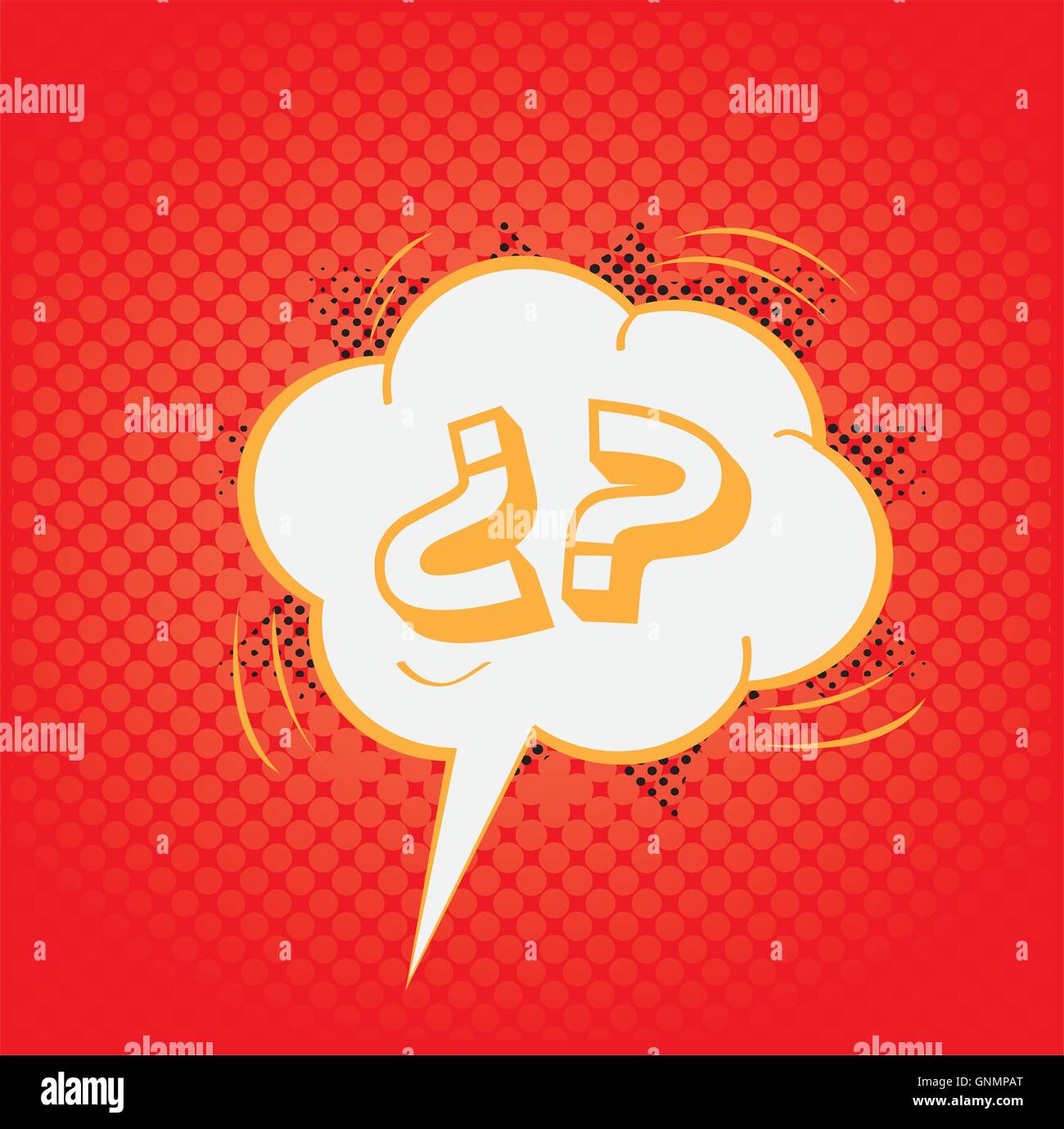 Isolated comic expression on a red textured background Stock Vector ...