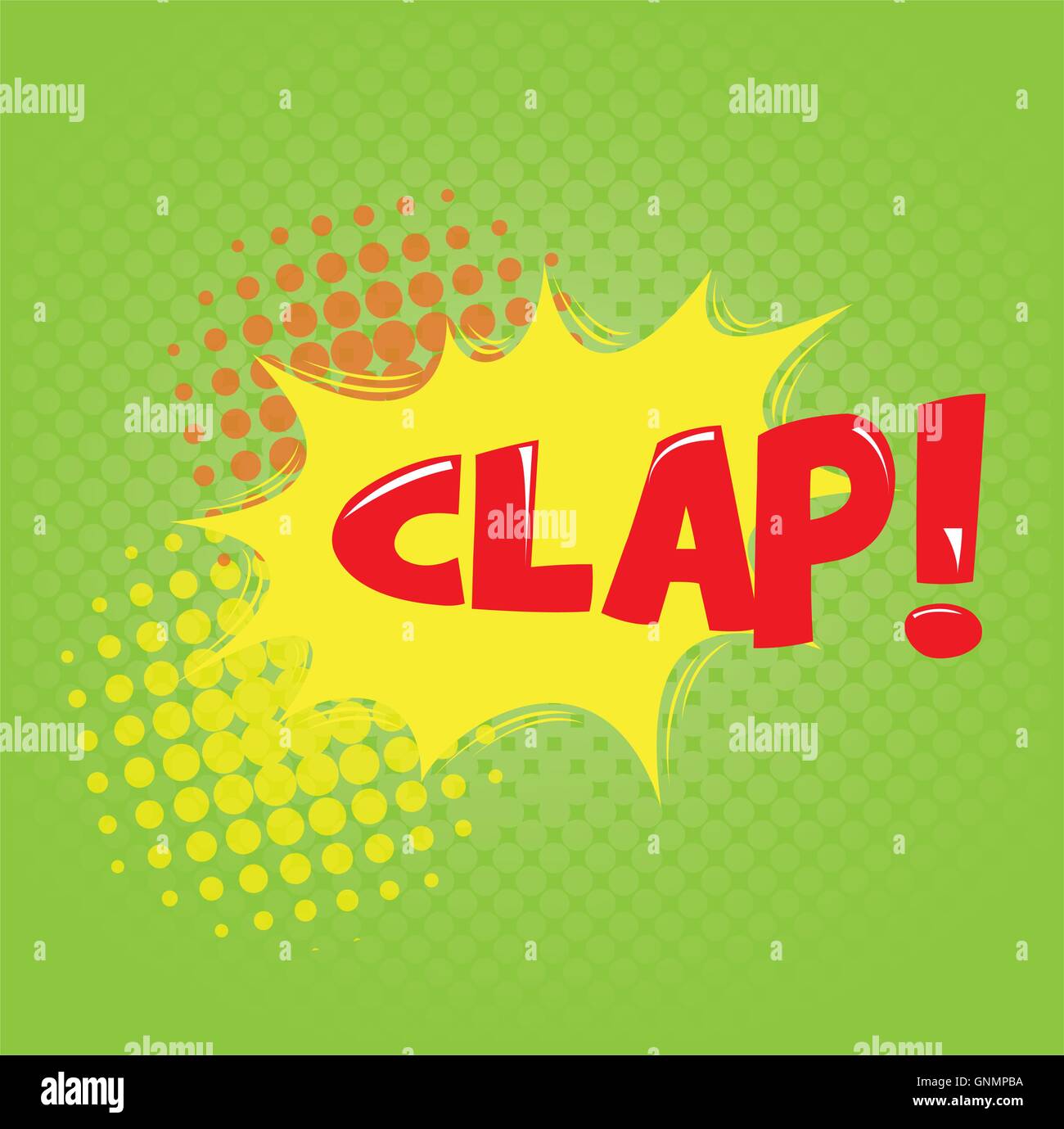 Green textured background with an isolated comic expression Stock ...