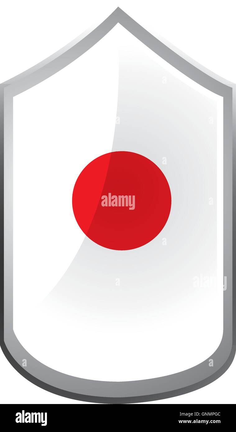 Isolated emblem with the japan flag on a white background Stock Vector ...