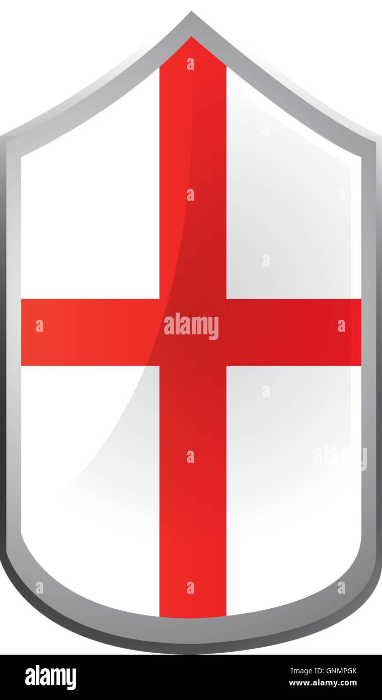 Isolated emblem with the flag of England on a white background Stock ...