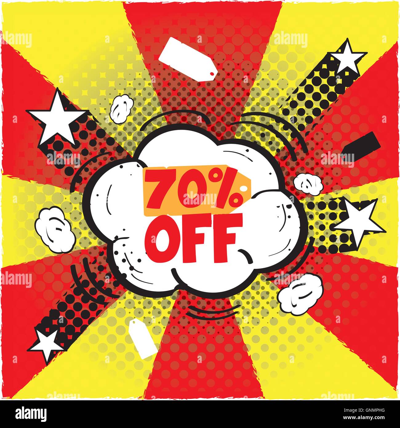 Isolated comic expressions for a discount purpose on a textured ...