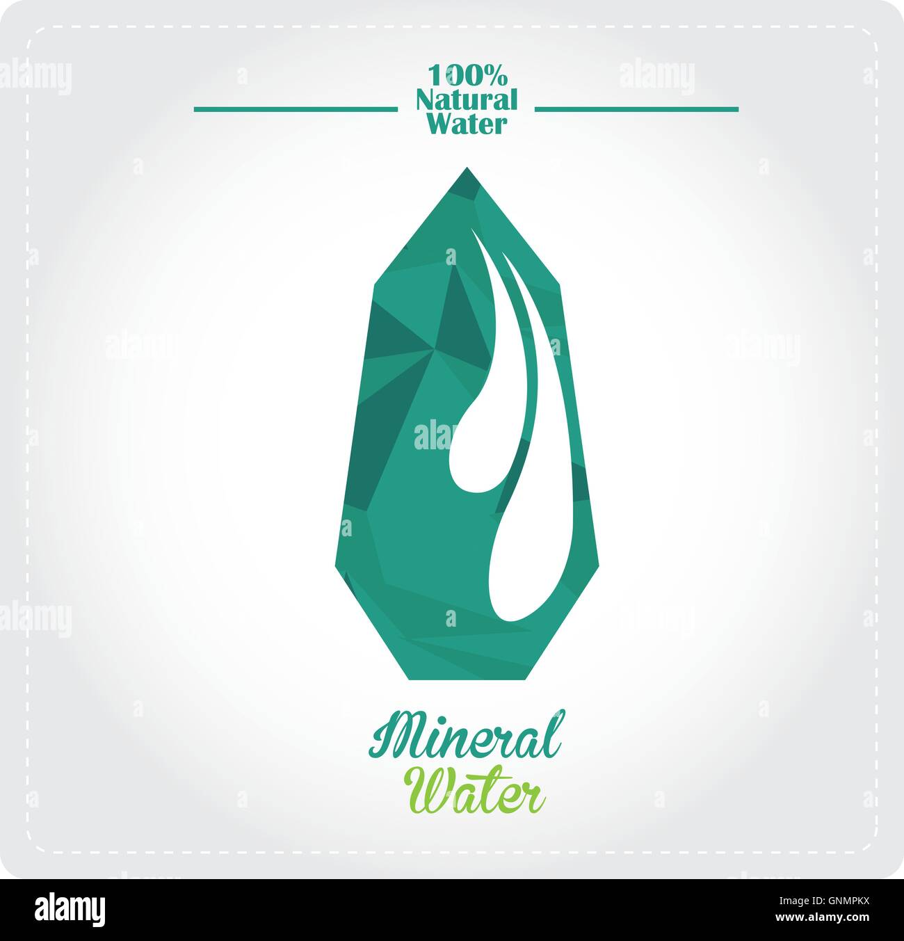 Isolated geometric drop of water on a grey background with text Stock ...