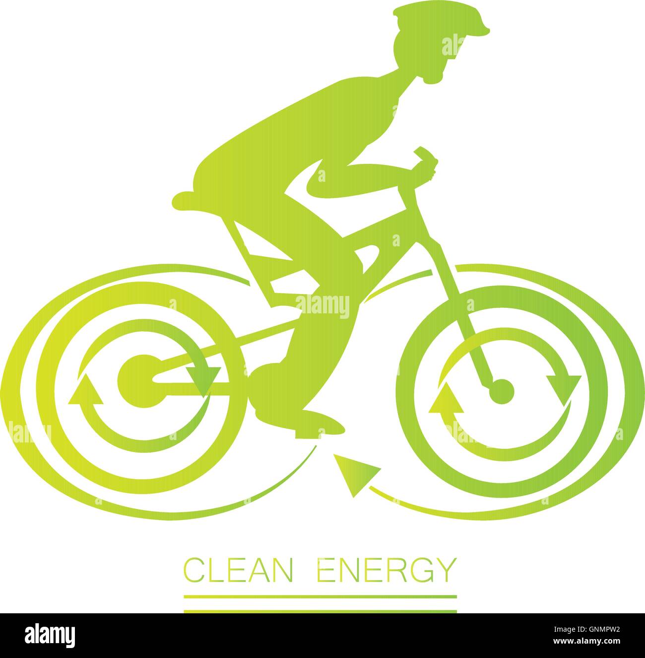 Isolated cyclist on a white background. Vector illustration Stock ...
