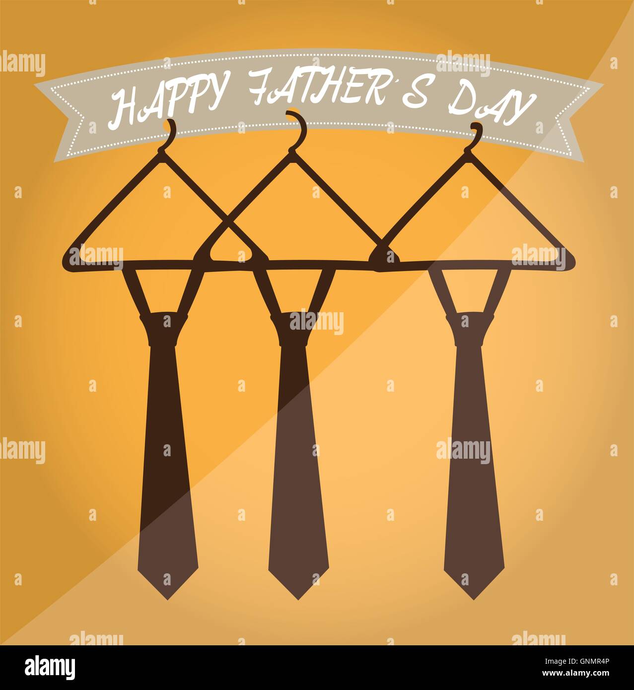 Group of neckties and a ribbon with text on a colored background for ...