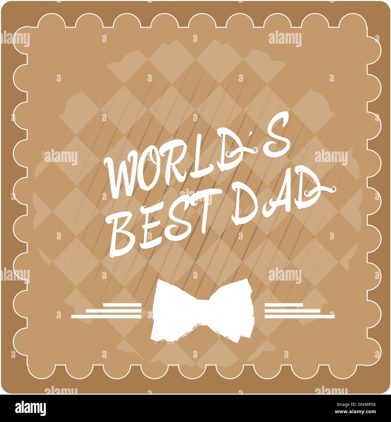 Textured background with text and a silhouette of a bowtie for father's ...