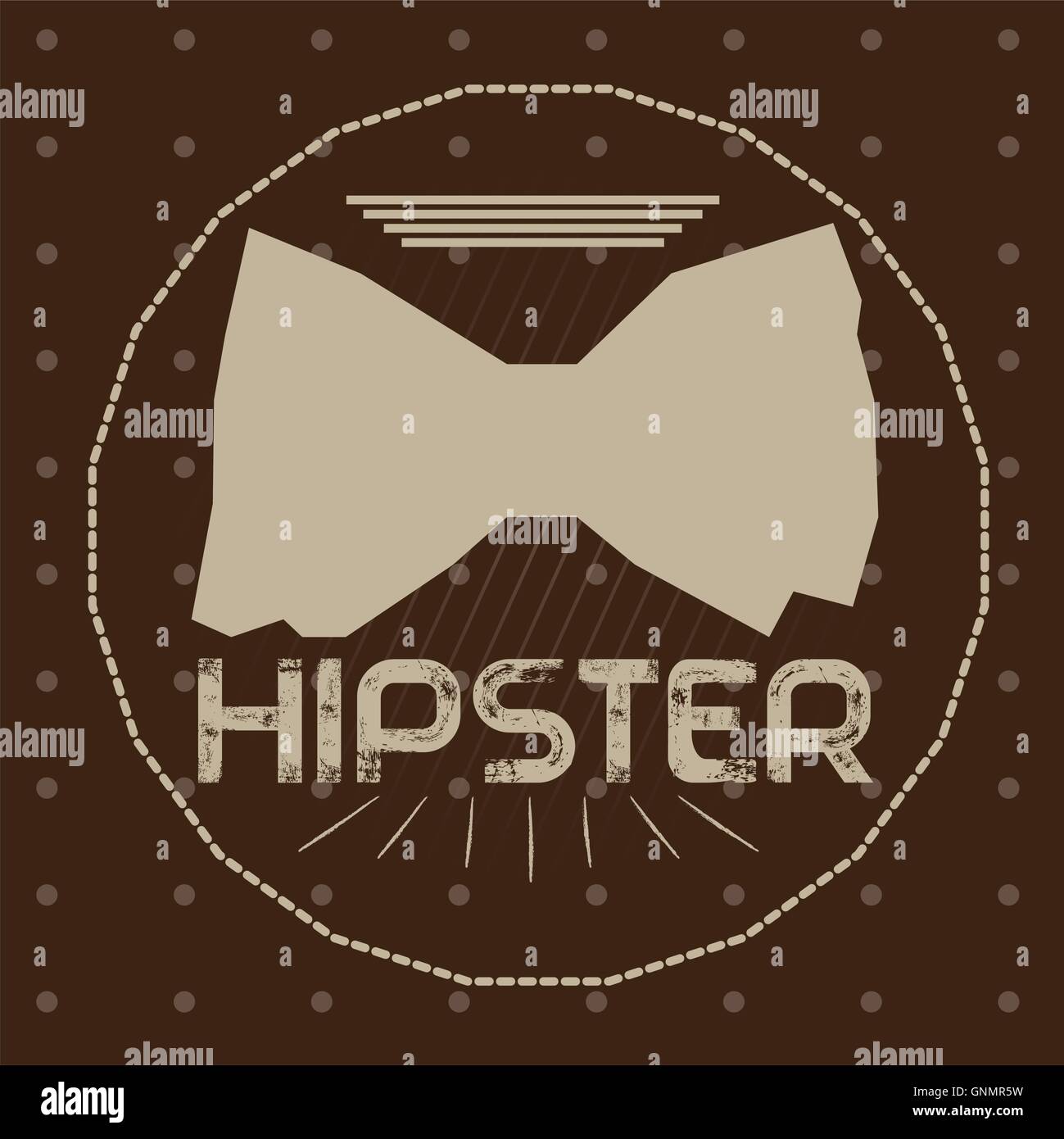 Isolated silhouette of a bowtie on a textured background with text ...