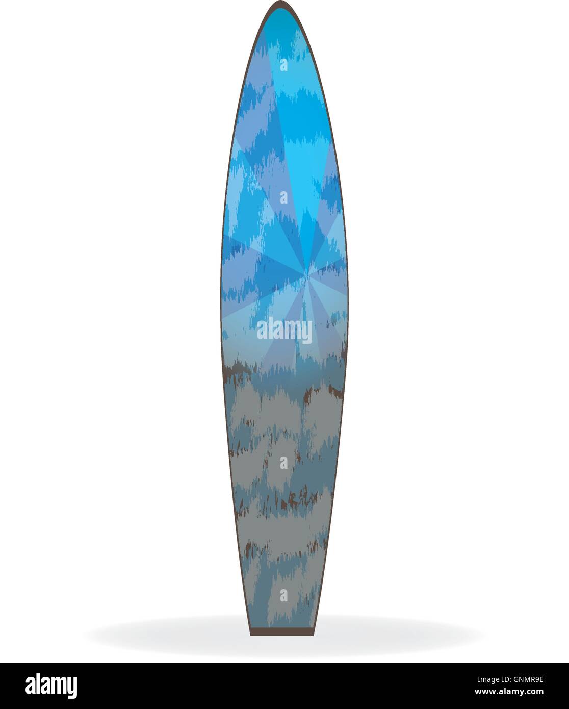 Isolated surfboard with a colored texture on a white background Stock ...