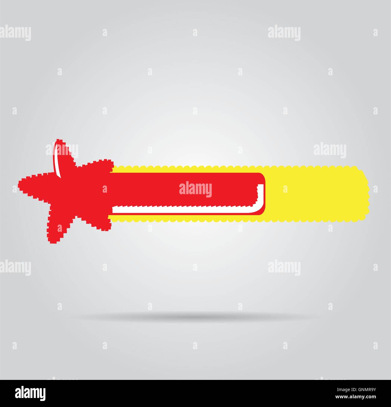 Isolated health bar with a star shape on a grey background Stock Vector ...