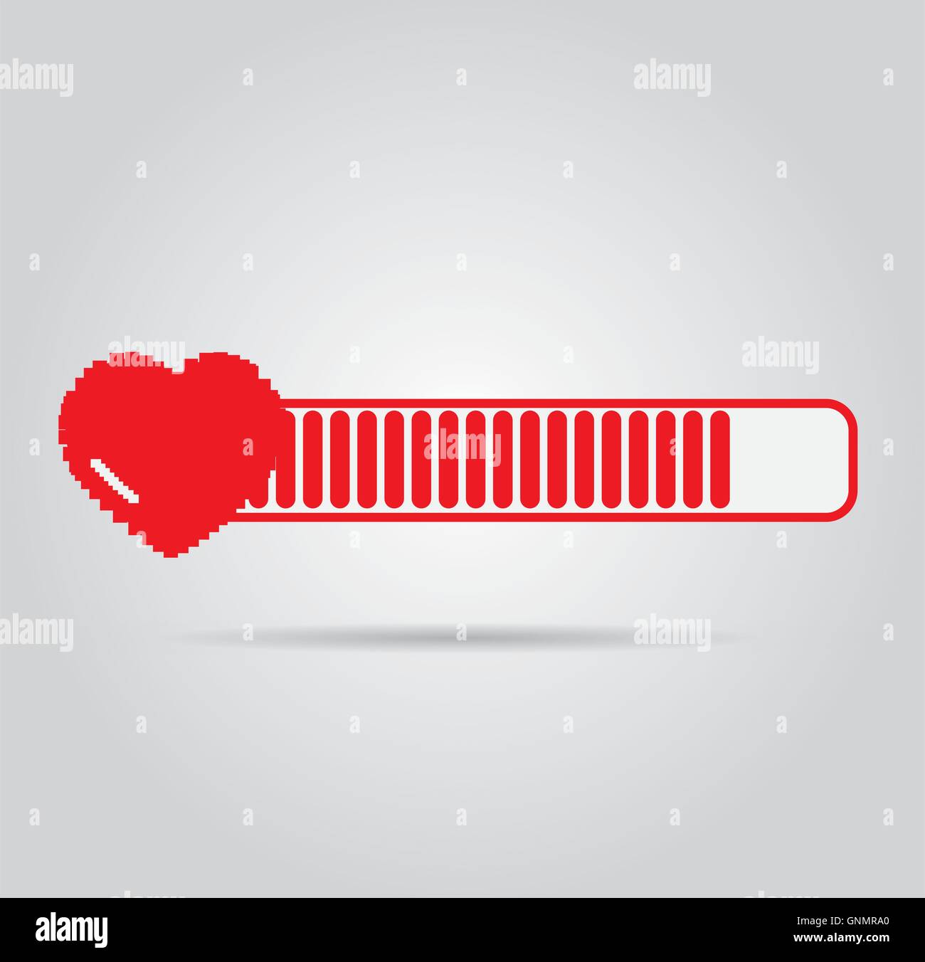 Isolated pixel health bar heart Stock Vector Images - Alamy