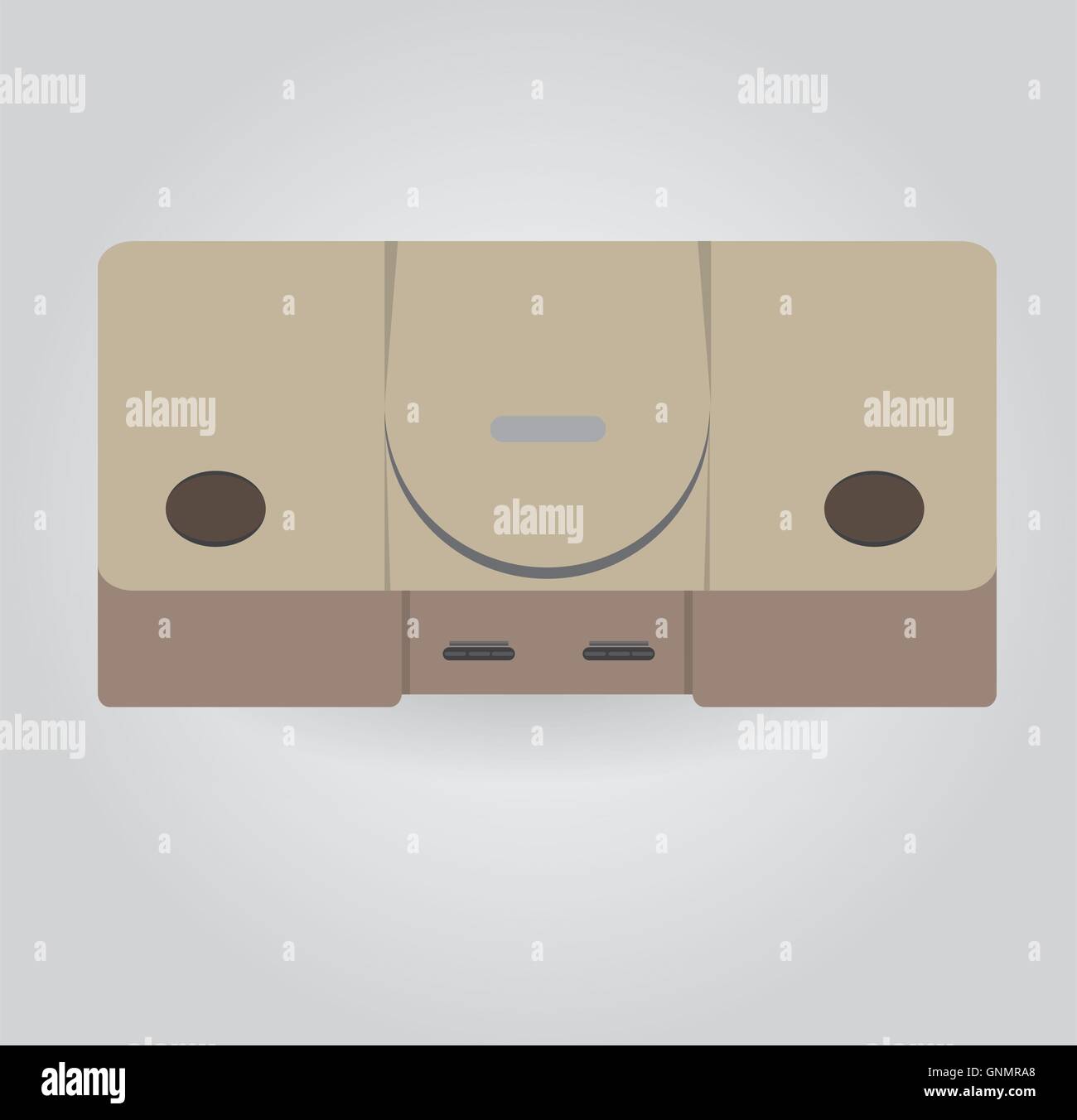 Isolated video game console on a grey background Stock Vector Image ...