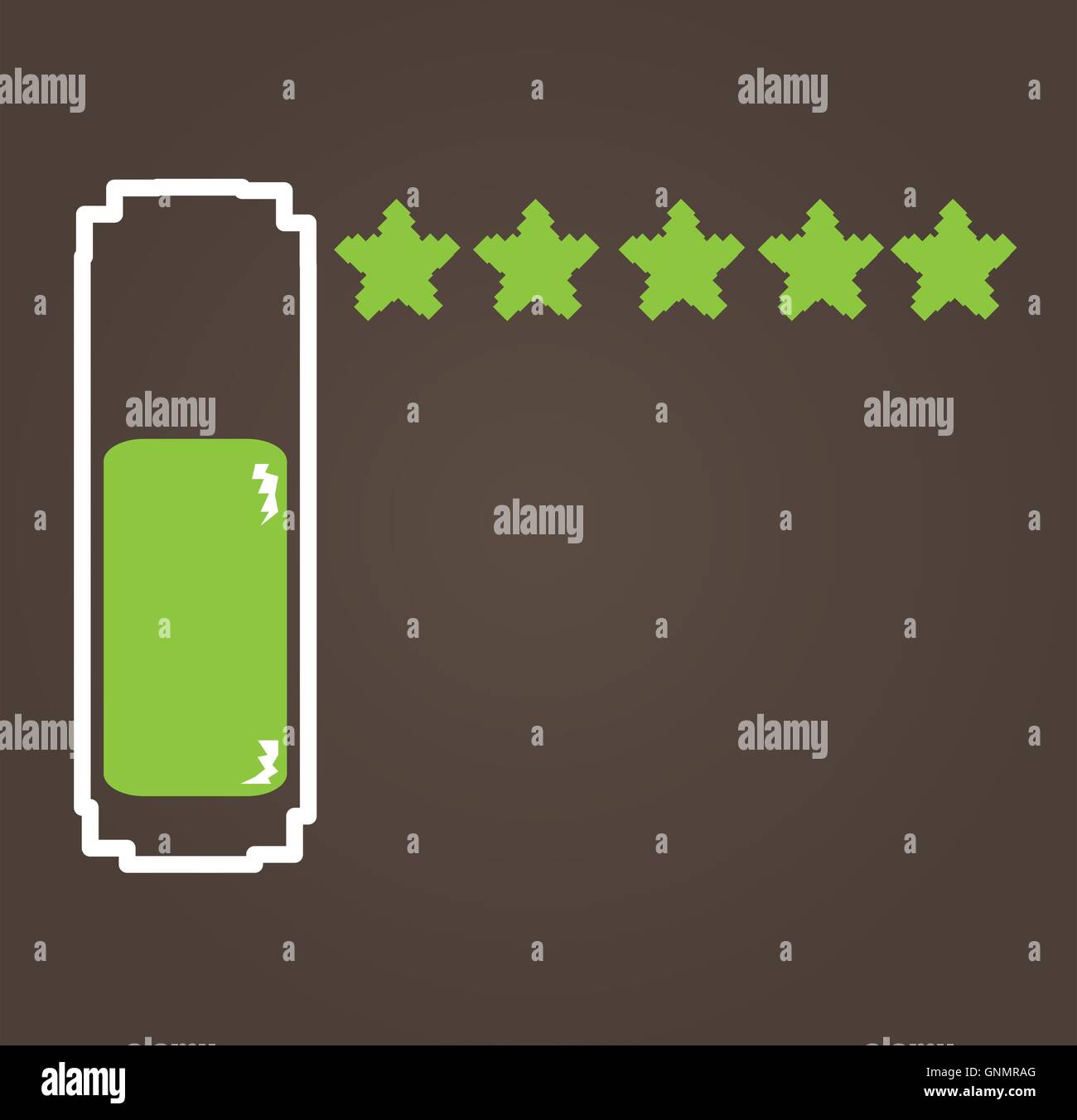 Isolated health bar with a star shape on a grey background Stock Vector ...