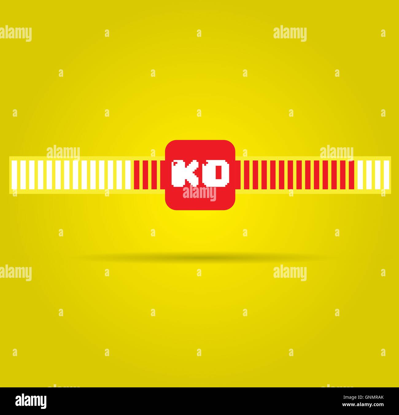 Isolated pair of health bars on a yellow background Stock Vector Image ...