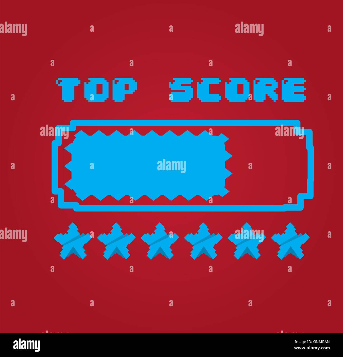 Isolated health bar with text and stars on a red background Stock ...