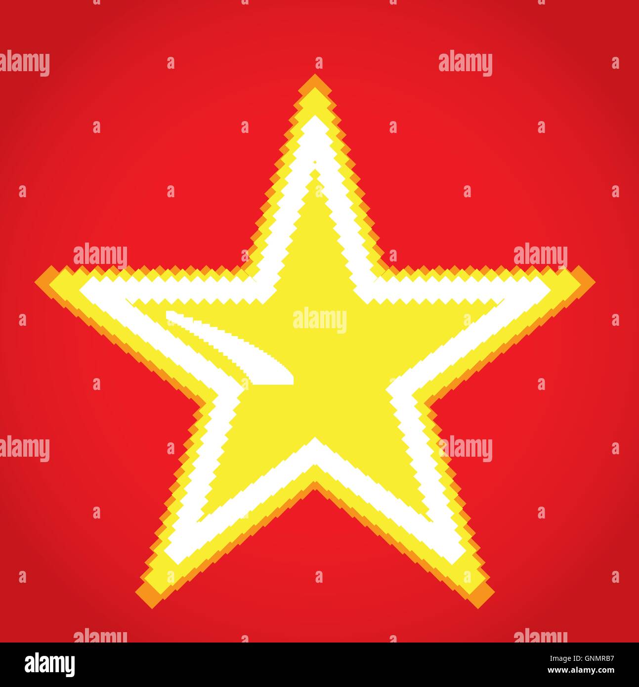 Isolated pixeled star on a red background Stock Vector Image & Art - Alamy