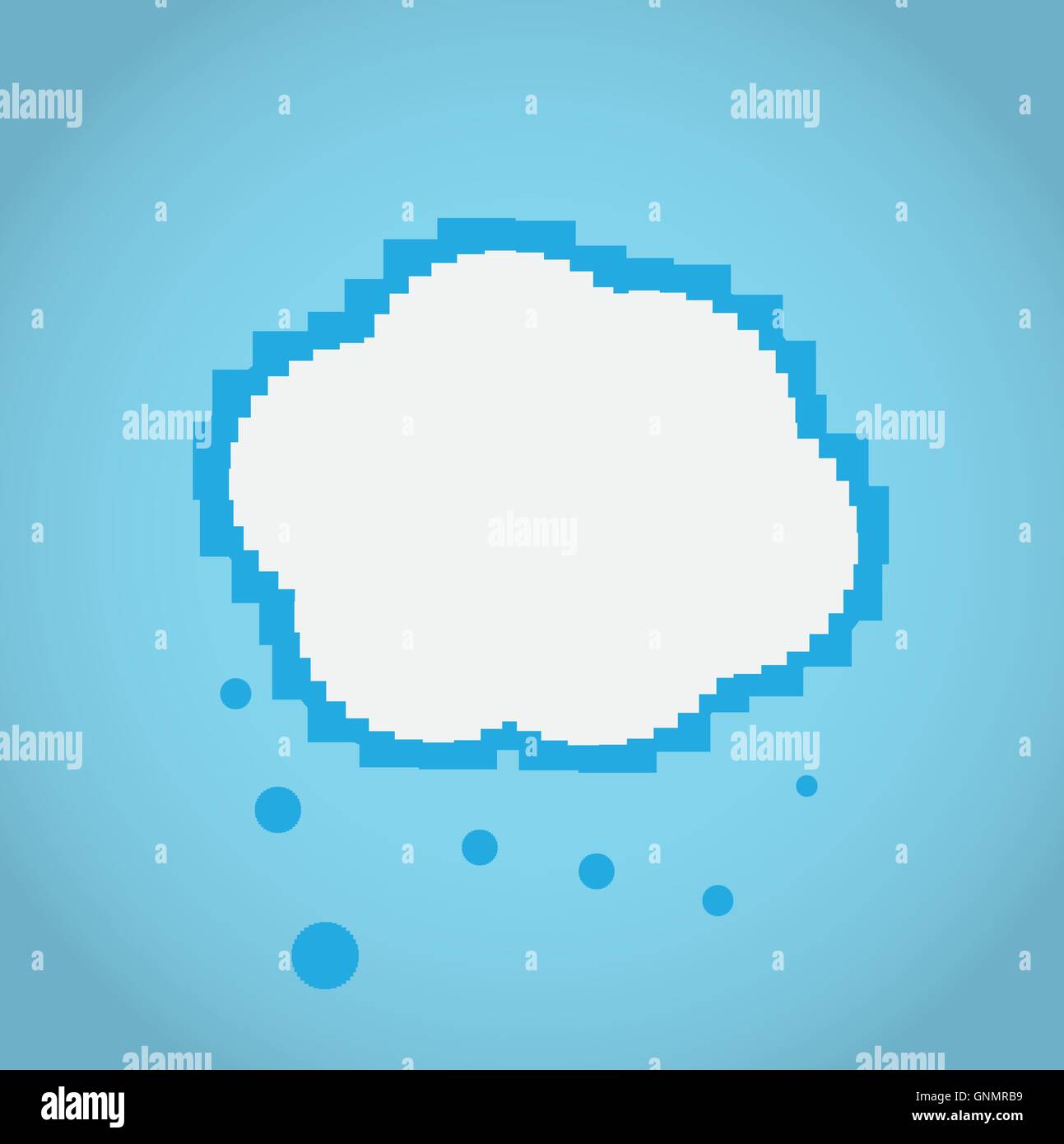 Isolated pixeled cloud on a blue background Stock Vector Image & Art ...