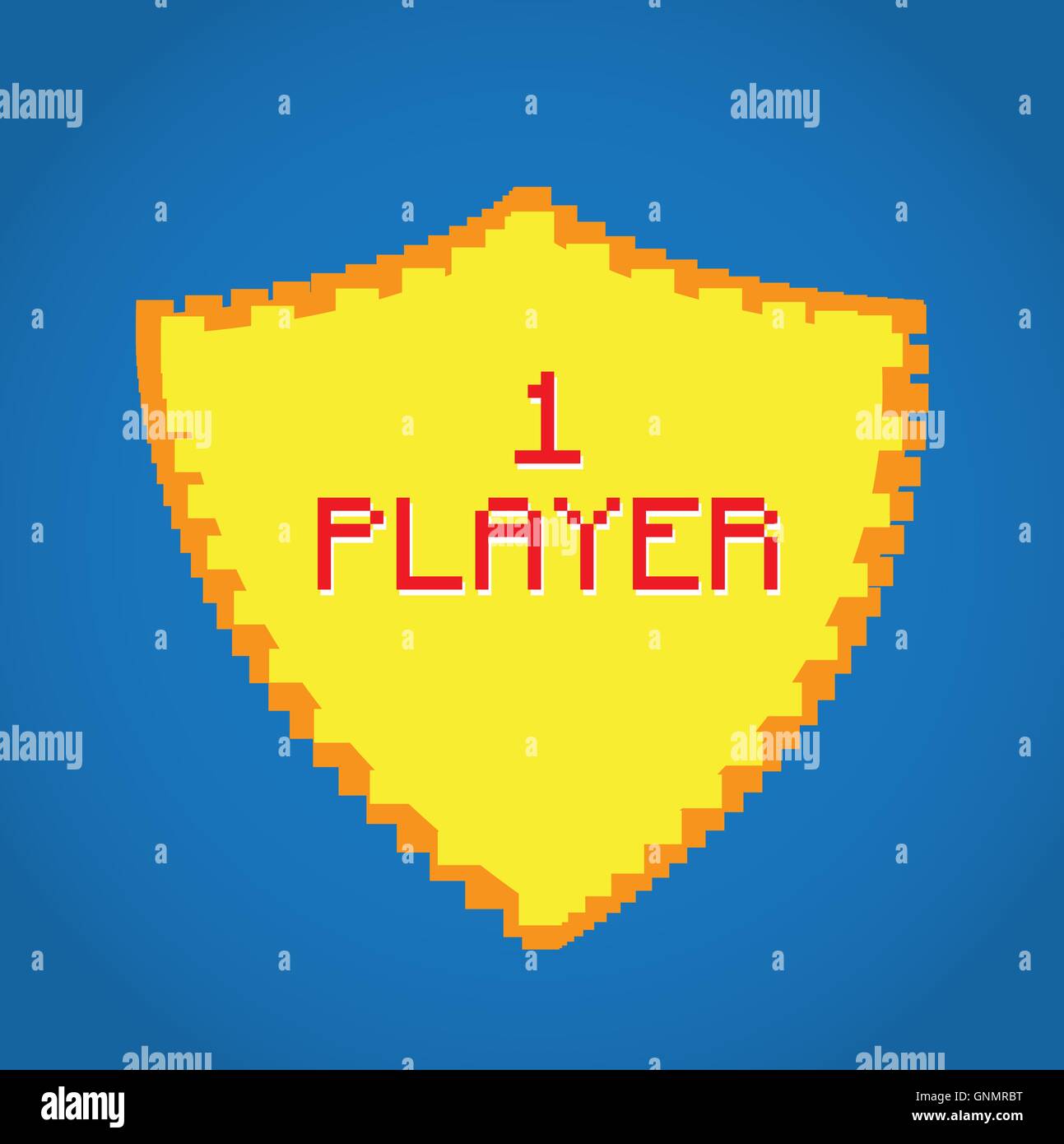 Isolated pixeled shield with text on a blue background Stock Vector ...