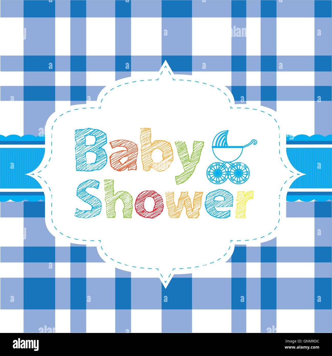 Isolated banner with text and a baby stroller on a textured background ...