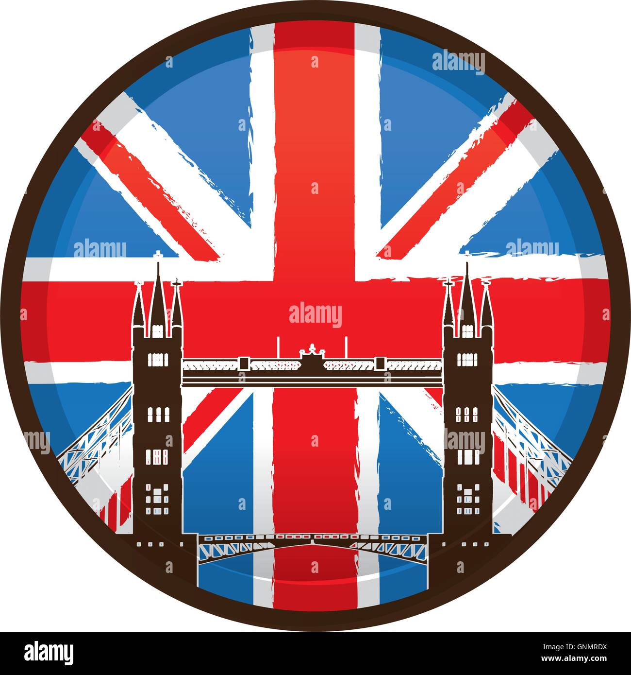 Pride flag tower bridge Stock Vector Images - Alamy