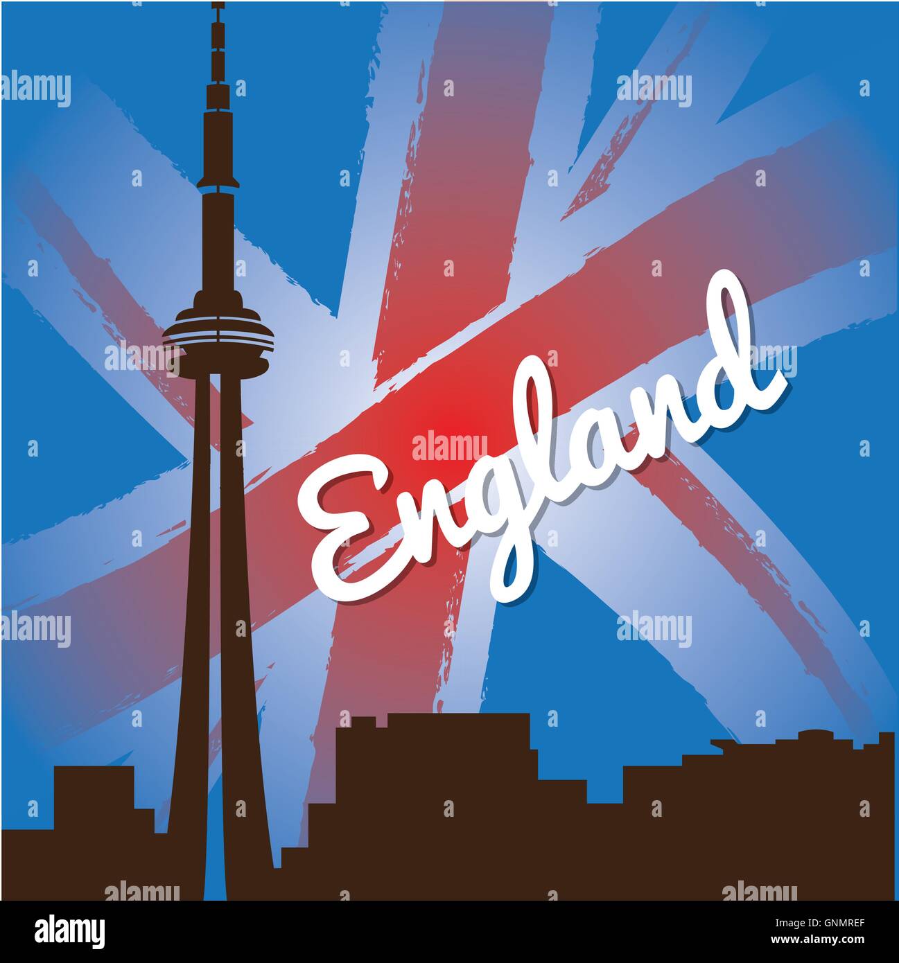 Blue background with text, the flag of the United Kingdom Stock Vector ...