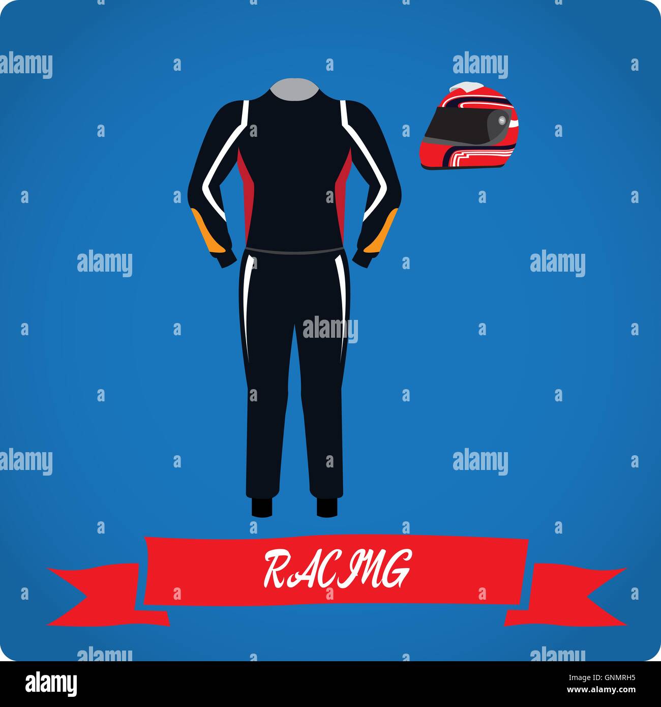 Racing objects, Sport uniform, Vector illustration Stock Vector Image ...