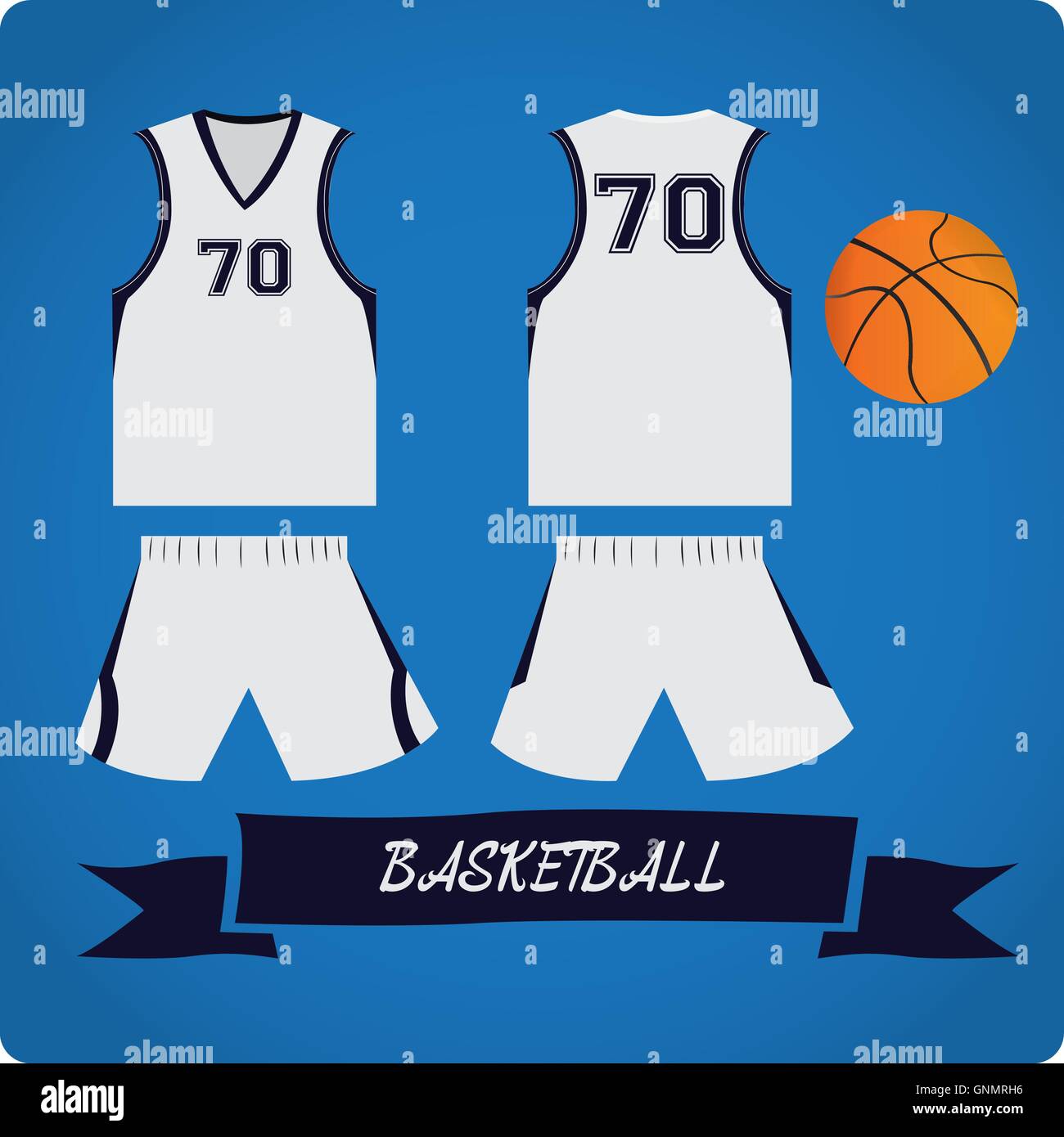 Basketball objects, Sport uniform, Vector illustration Stock Vector ...