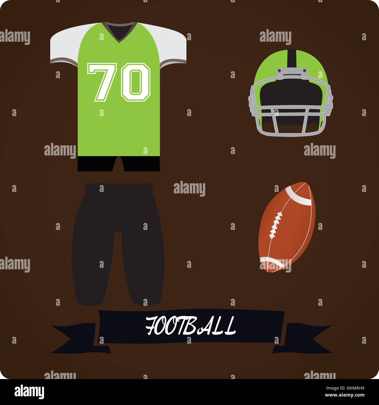 Football objects, Sport uniform, Vector illustration Stock Vector Image ...