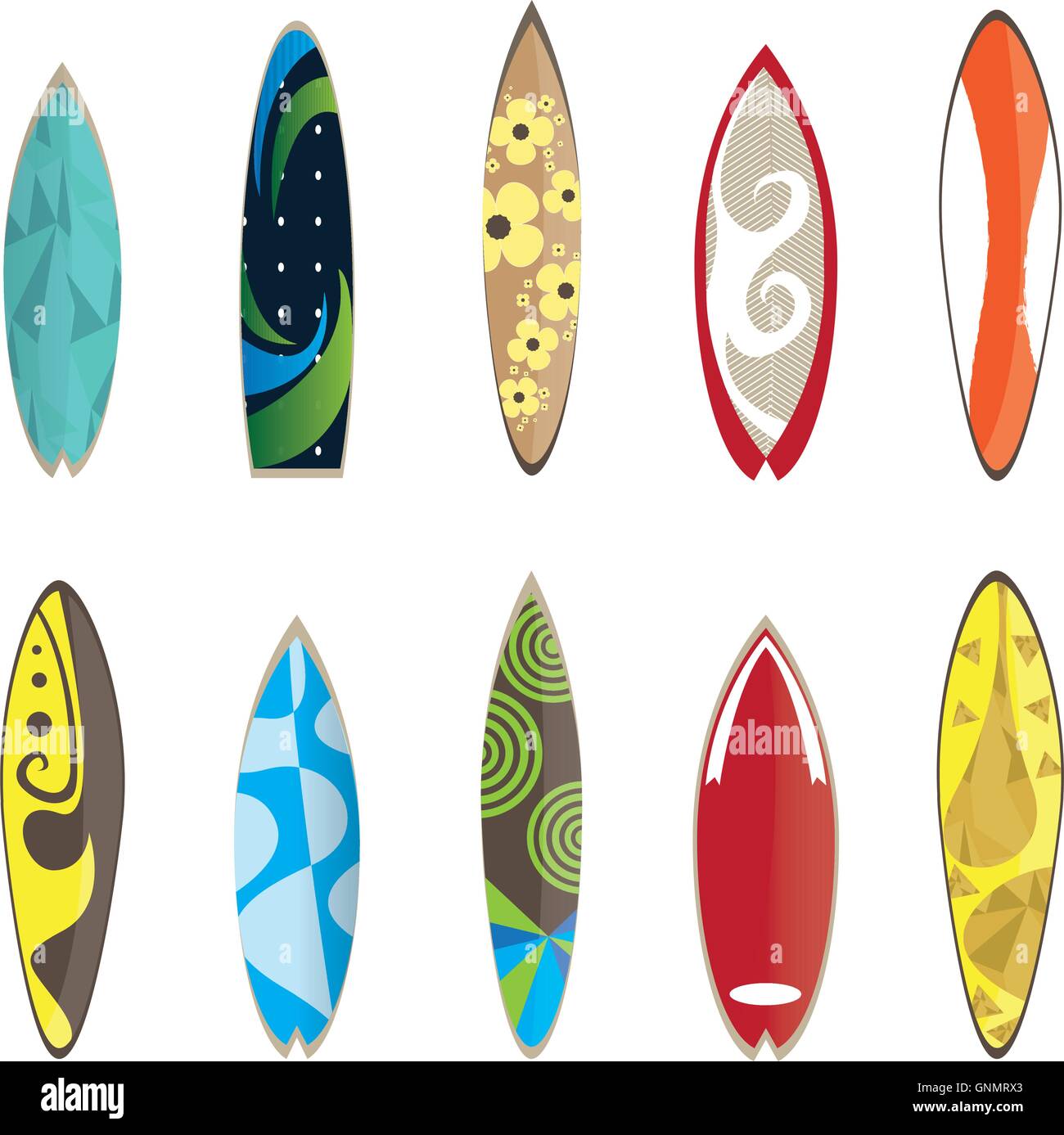 Set of surfboards, vector illustration Stock Vector Image & Art - Alamy