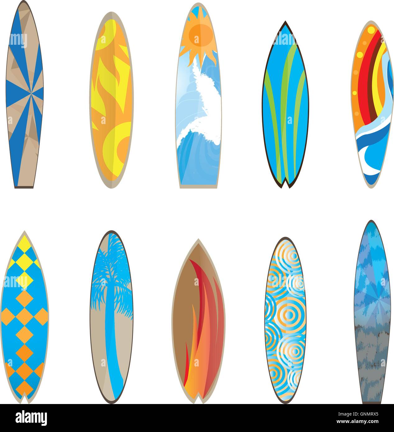 Set of surfboards, vector illustration Stock Vector Image & Art - Alamy