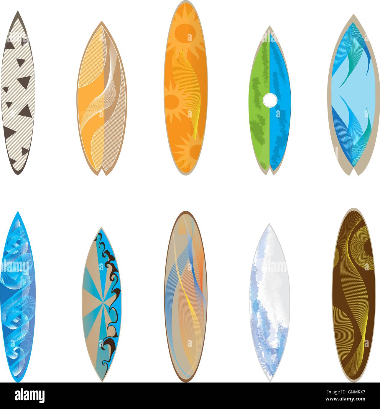 Set of surfboards, vector illustration Stock Vector Image & Art - Alamy