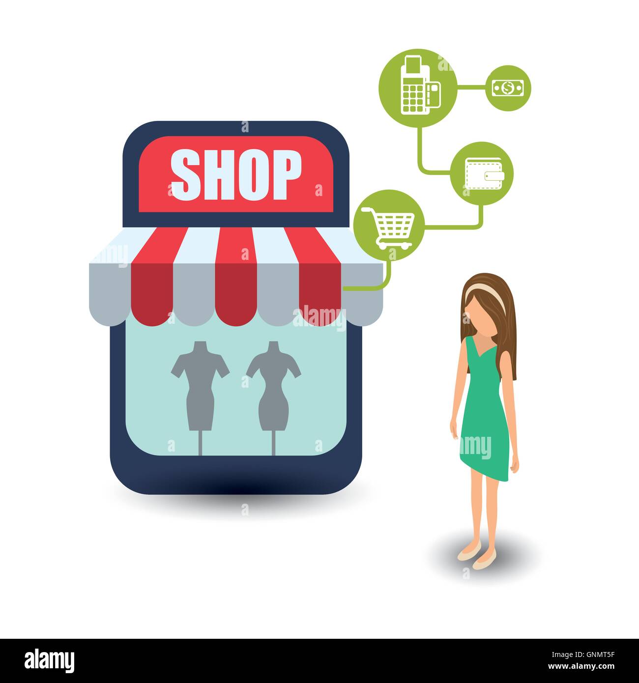 shopping market shop store icon set Stock Vector Image & Art - Alamy