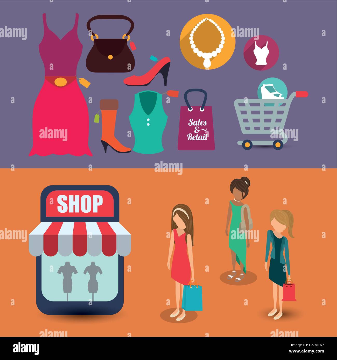 shopping market shop store icon set Stock Vector Image & Art - Alamy
