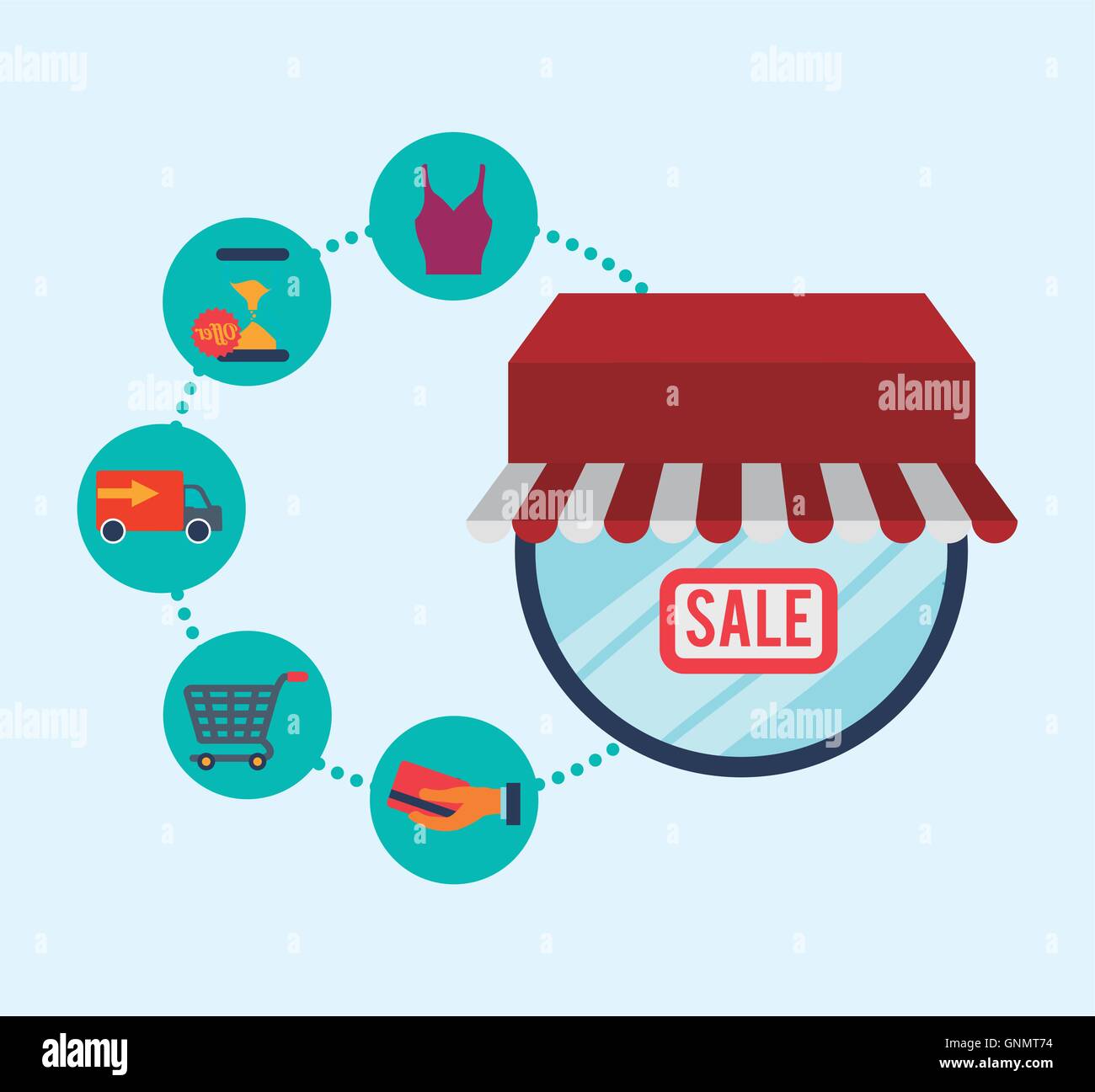 shopping market shop store icon set Stock Vector Image & Art - Alamy