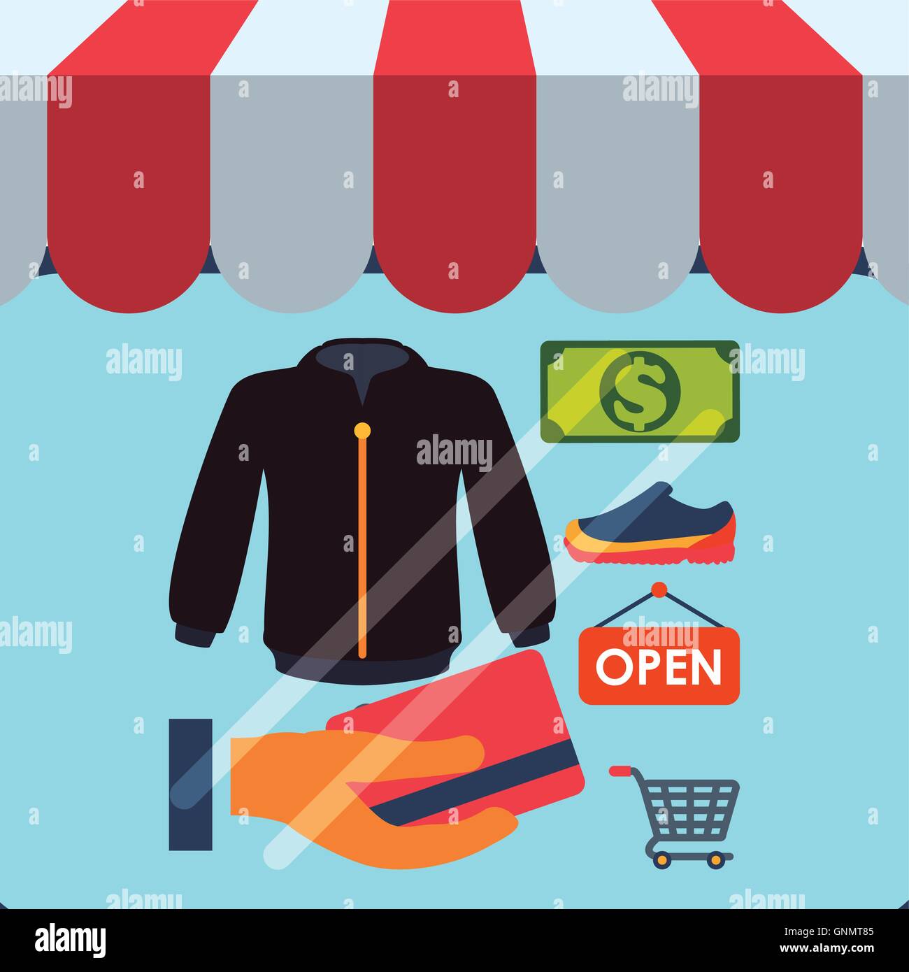 shopping market shop store icon set Stock Vector Image & Art - Alamy