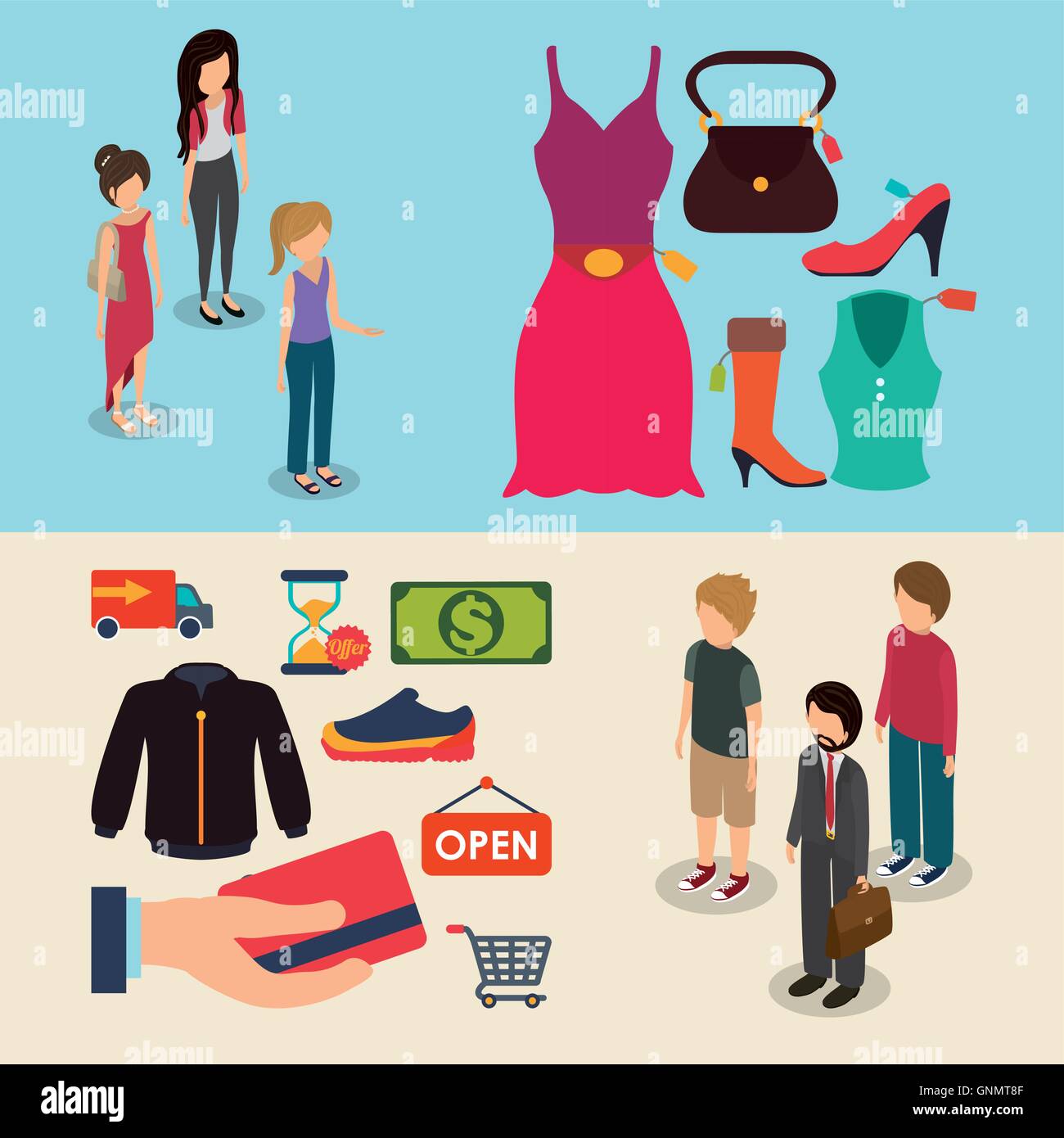 shopping market shop store icon set Stock Vector Image & Art - Alamy