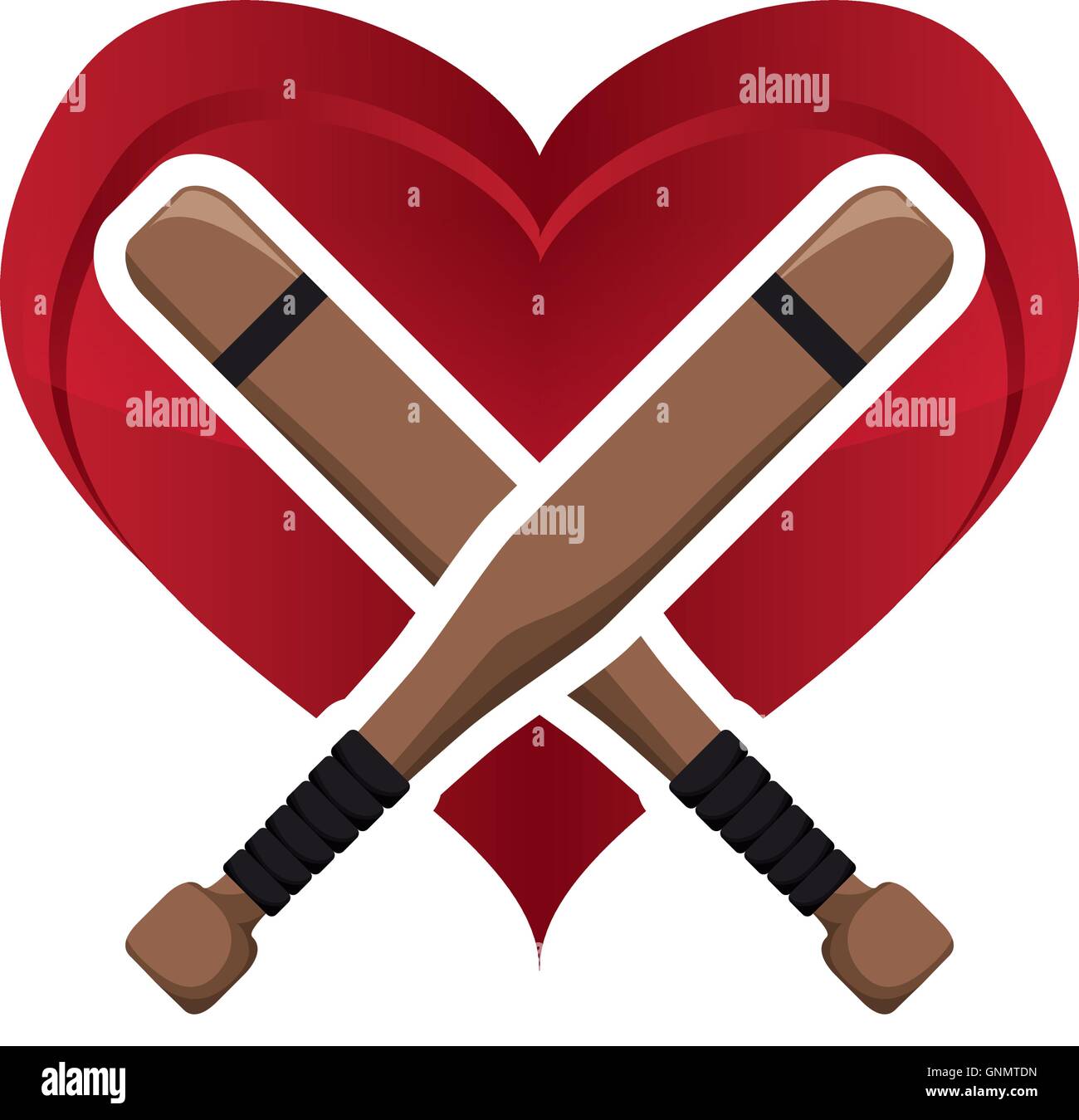 bat heart baseball sport design Stock Vector Image & Art - Alamy