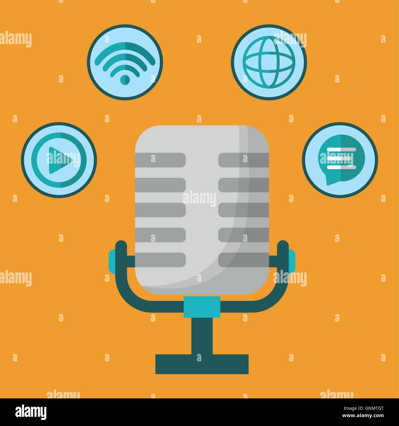 microphone gadget sound design Stock Vector Image & Art - Alamy