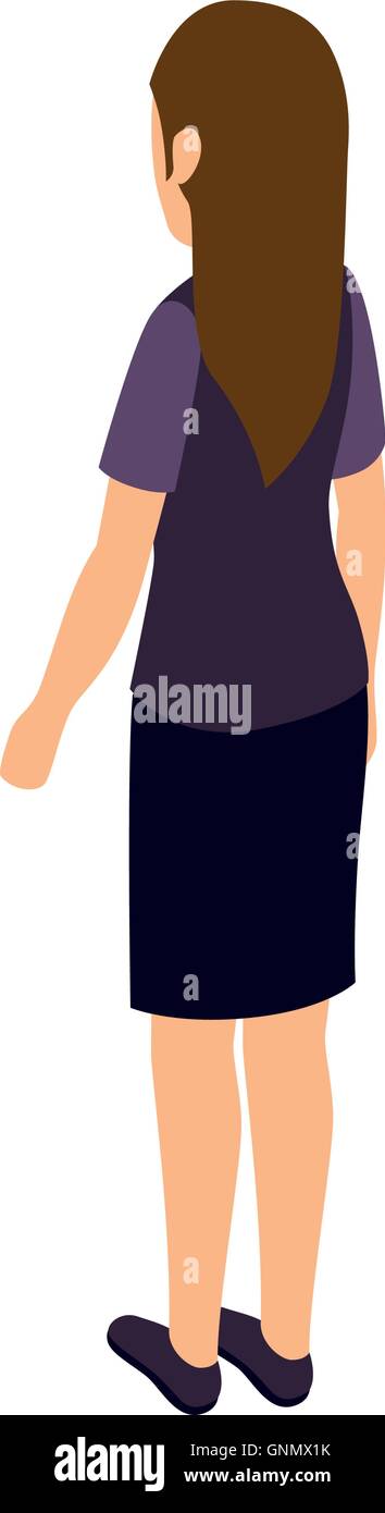 avatar woman back Stock Vector Image & Art - Alamy